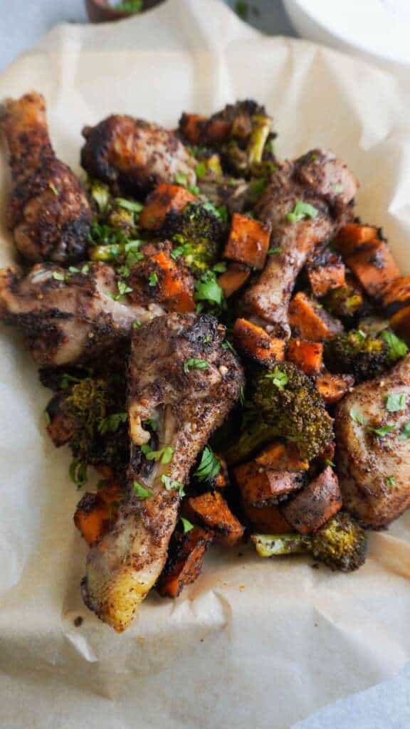 Sumac Chicken with Roasted Vegetables (Sheet Pan Dinner) - Eat.Drink.Pure